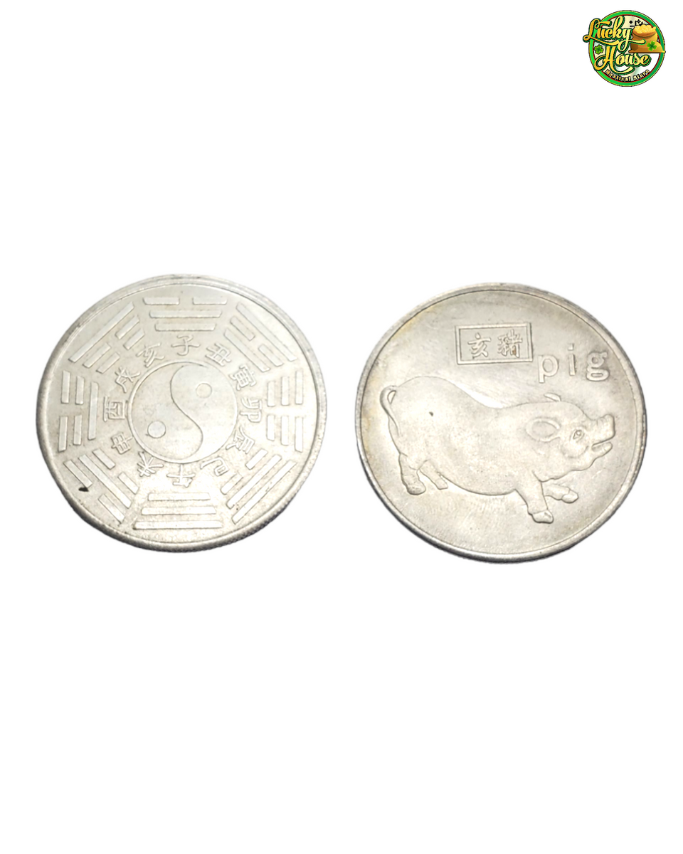 Chinese Zodiac Coin "The Pig" – Lucky House Mystical Store
